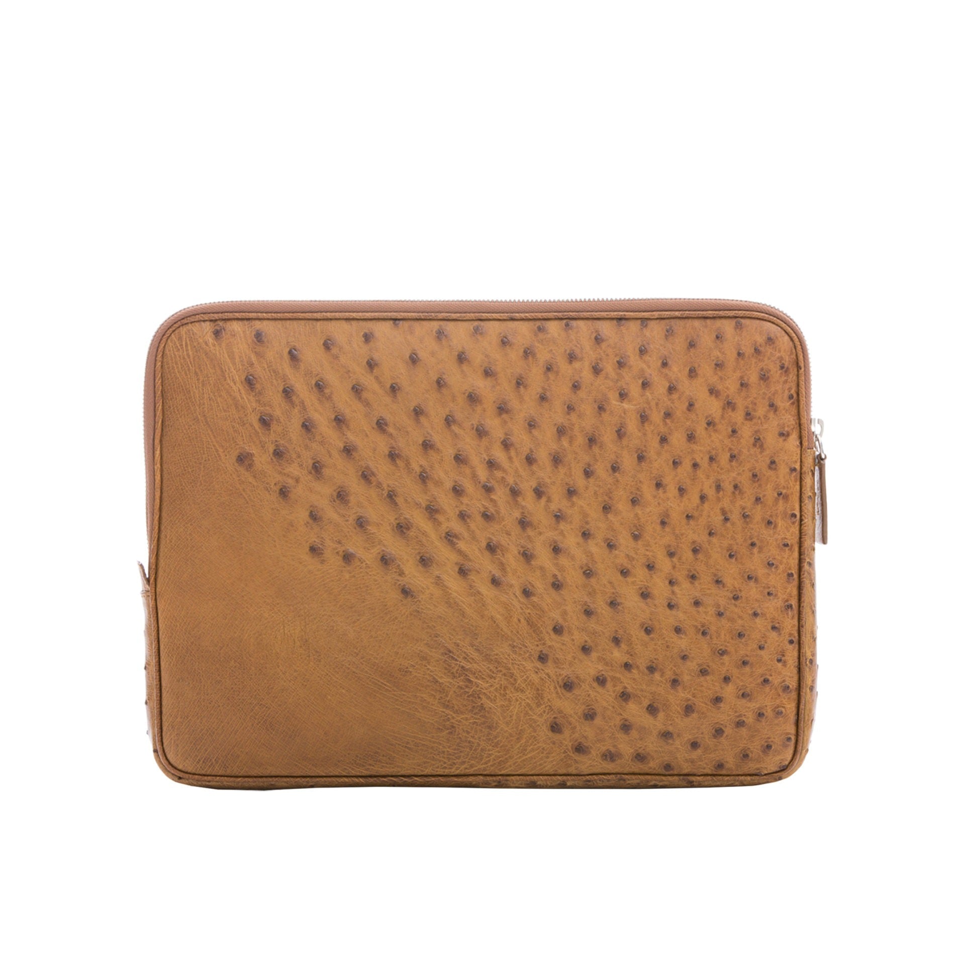 13 inch Laptop Case in Antique Saddle Maddog Ostrich | Cape Cobra ...